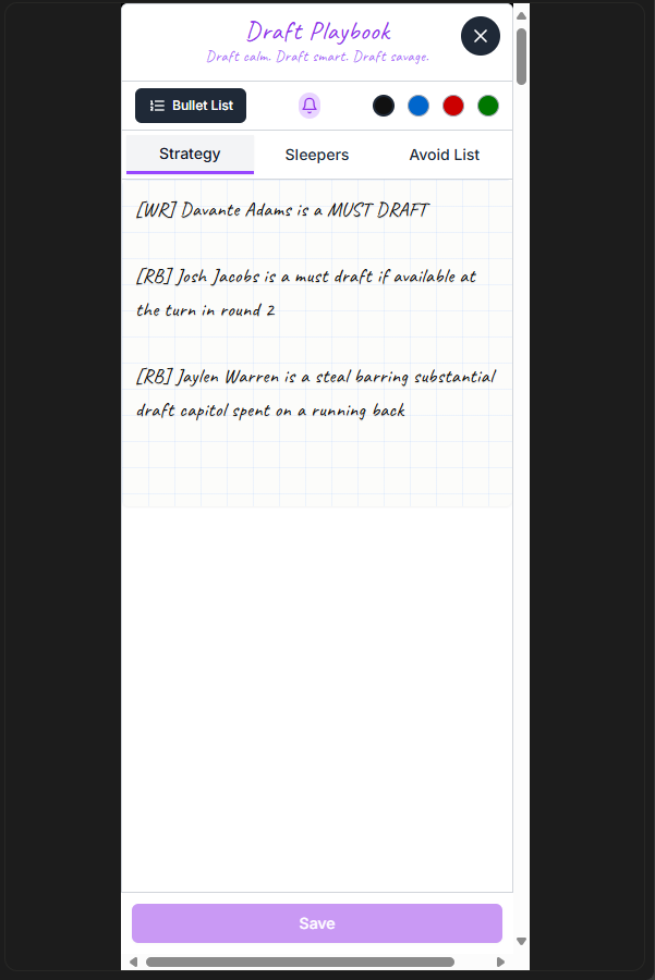 Fantasy Football Draft Assistant